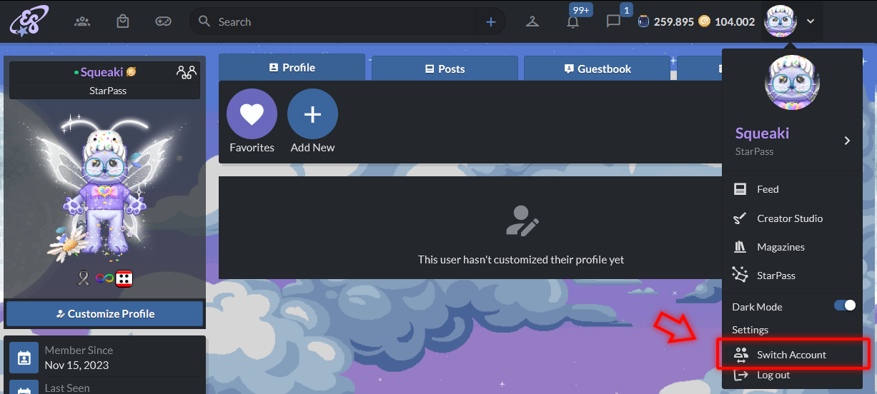 Alternative Account improvements CONCEPT - everskies exchange - Everskies